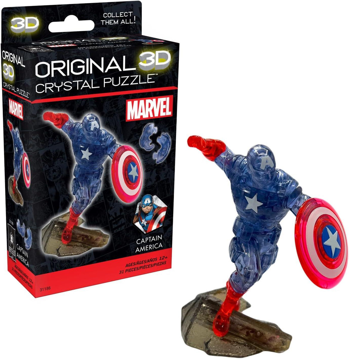 Captain America 3D Crystal Puzzle – Puzzle Me This