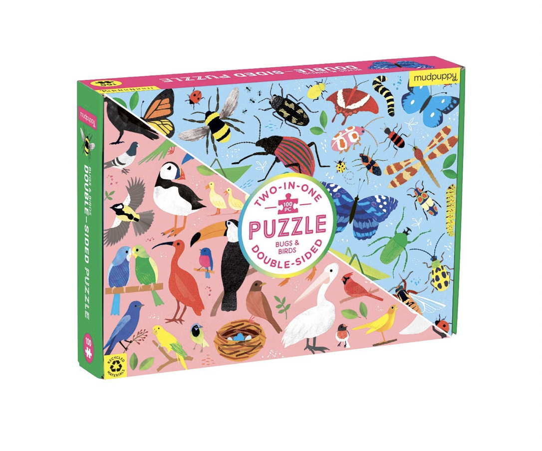 Bugs & Birds - 100 Piece double-sided – Puzzle Me This